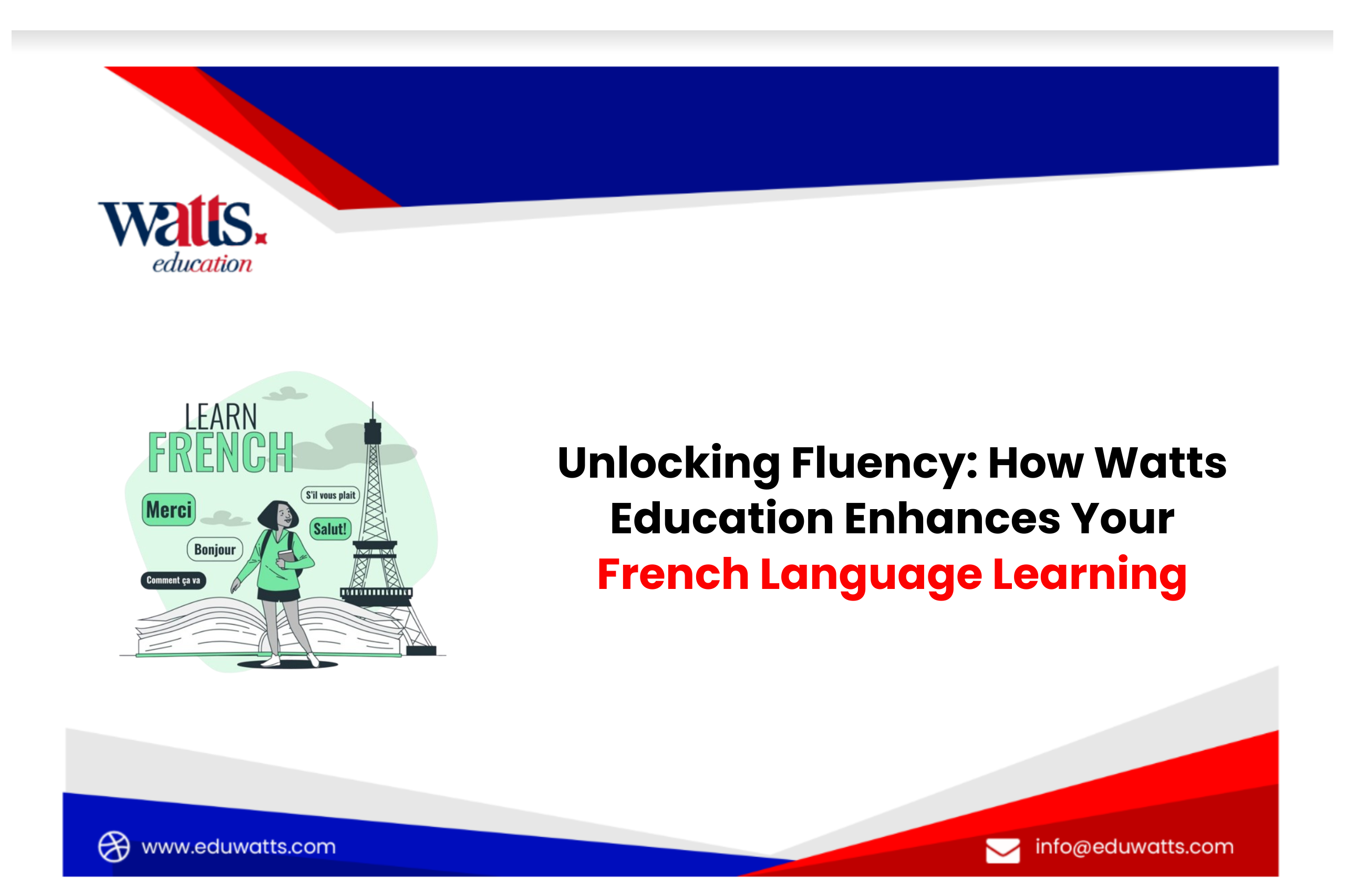 Unlocking Fluency: How Watts Education Enhances Your French Language Learning