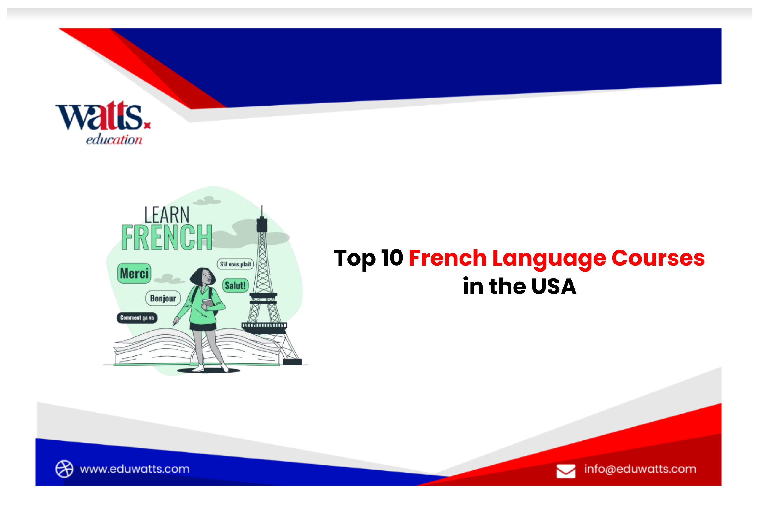 Top 10 French Language Courses in the USA.